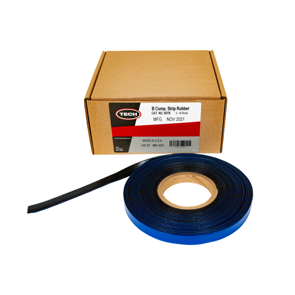 B COMPOUND STRIP RUBBER, BOX OF 5, 1LB ROLLS - TECH Tire Repair Supplies