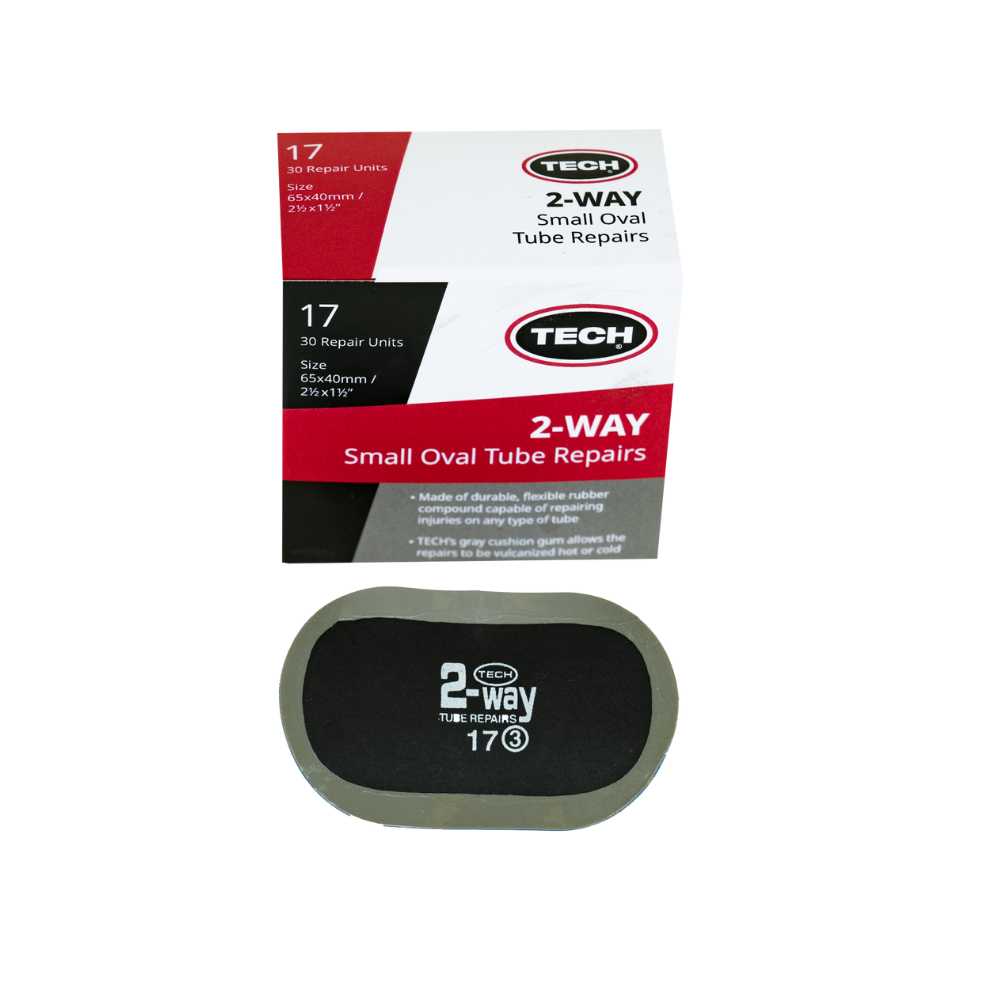 17 - SMALL OVAL 2 1/2"X1 1/2" (65mmX45mm), BOX OF 30 - TECH Tire Repair ...