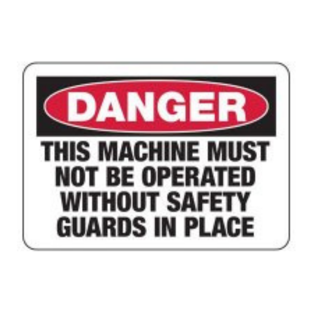 N2904L - DANGER GUARDS SAFTY SIGN E/F - TECH Tire Repair Supplies